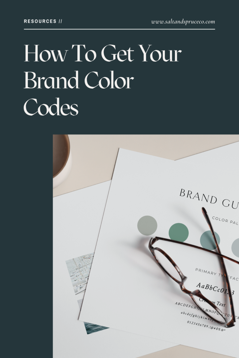 How to Get Your Brand Color Codes - Salt + Spruce Creative Co.