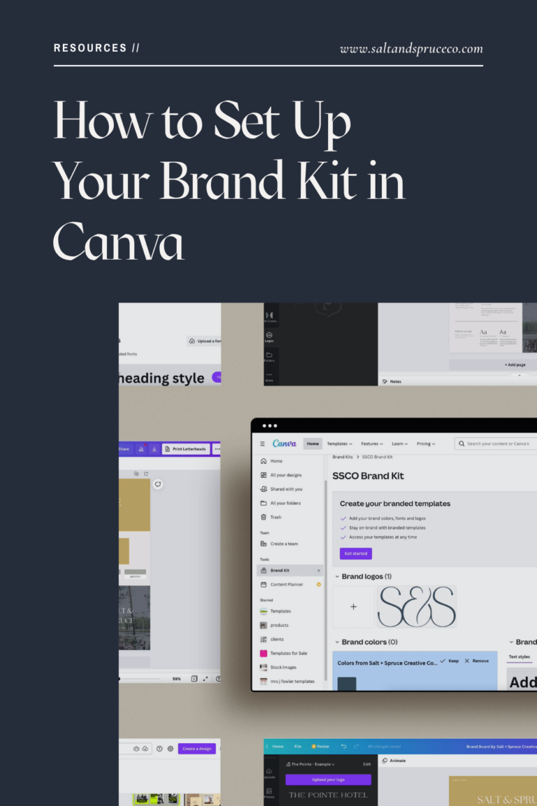 How to Set Up Your Brand Kit in Canva - Salt + Spruce Creative Co.