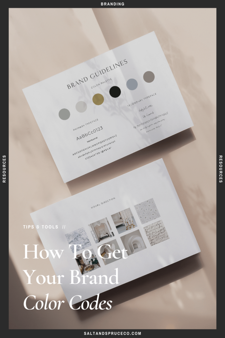How to Get Your Brand Color Codes - Salt + Spruce Creative Co.