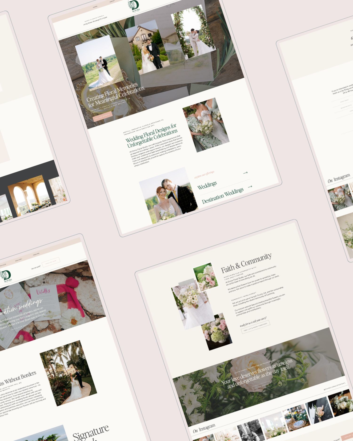 Portfolio Feature: Divine Floral Studio Showit Website - Salt + Spruce ...